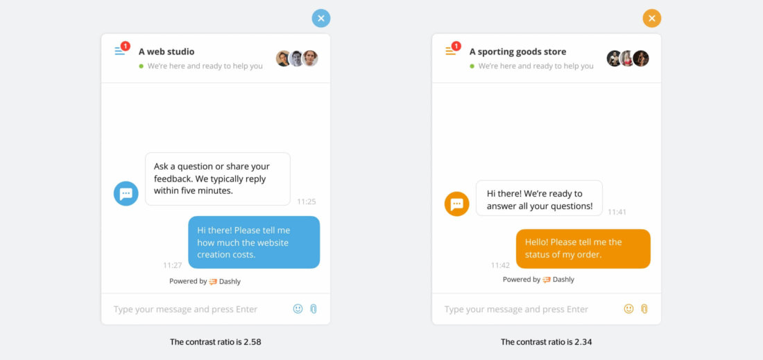 We worked on the chat contrast ratio. How will it improve your UX ...