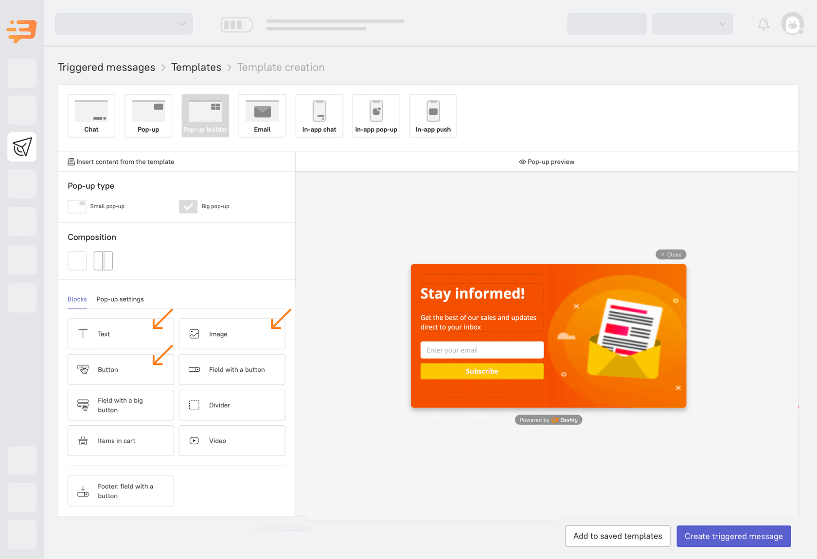 Pop-ups that bring leads | Easy-to-use popup tool | Dashly